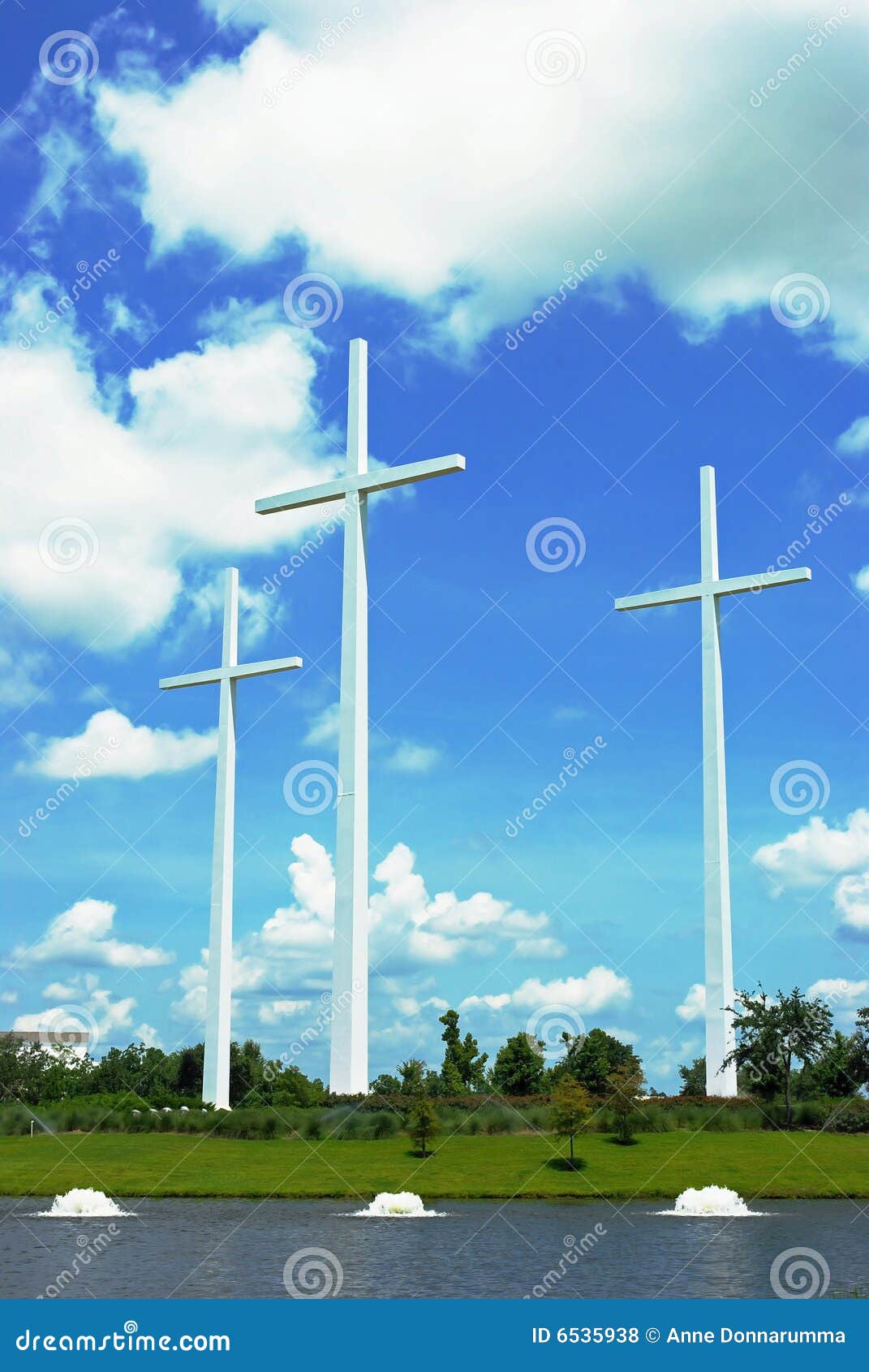 Three crosses stock photo. Image of bright, nature, foutains - 6535938