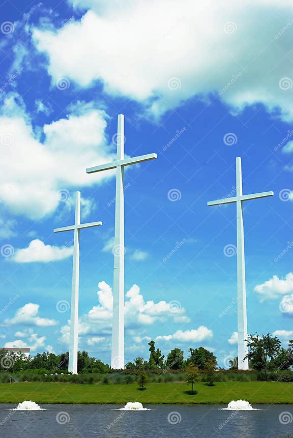 Three crosses stock photo. Image of bright, nature, foutains - 6535938