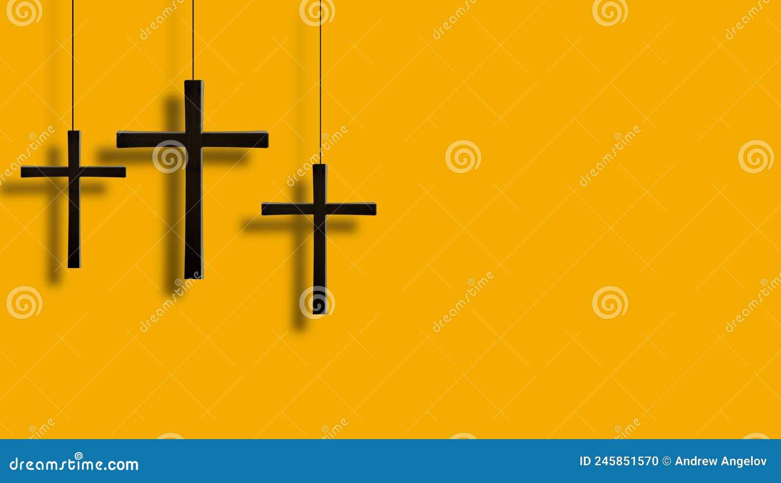 Three Crosses on a Background of Walls Stock Photo - Image of christian ...
