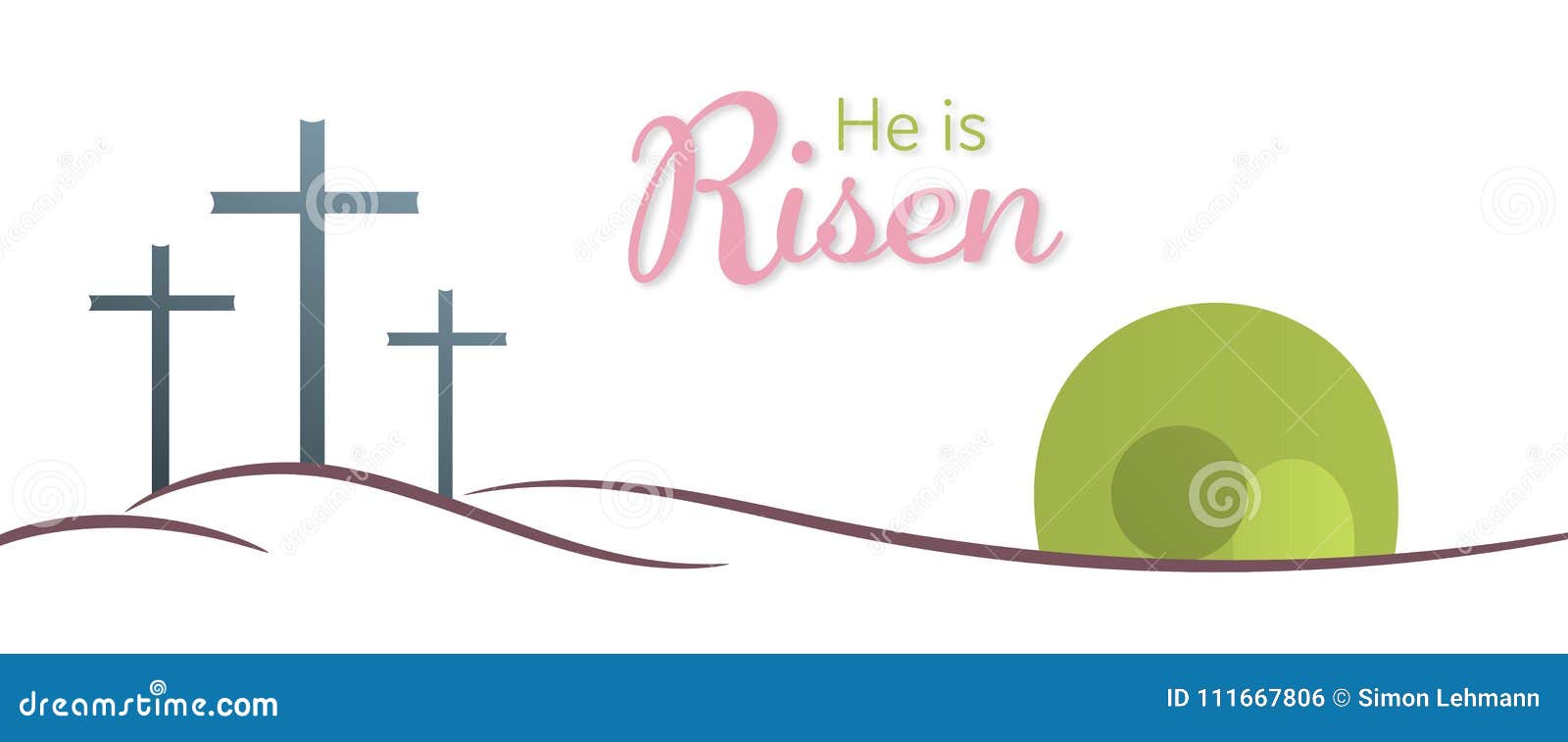 Easter Background - he is Risen Stock Illustration - Illustration of ...