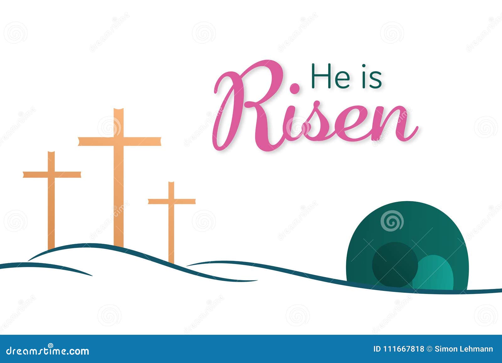 Easter Background - he is Risen Stock Illustration - Illustration of ...