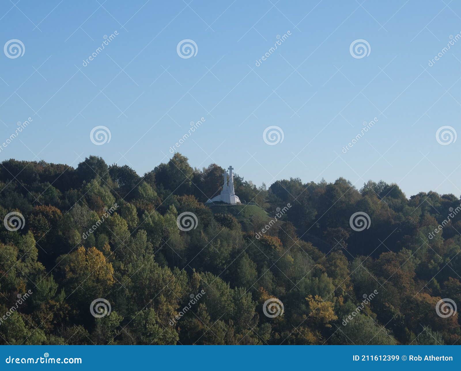 The Three Crosses Monument Overlooking Vilnius Editorial Stock Image ...
