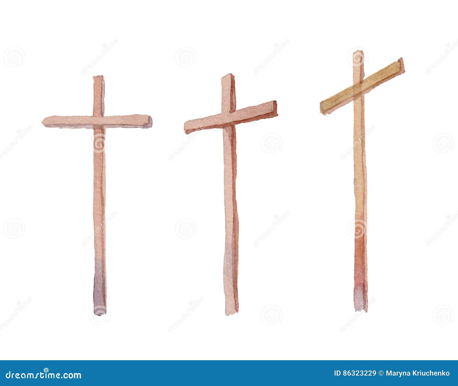 Three Crosses Stand on Light Sky Backdrop Stock Image - Image of bible ...