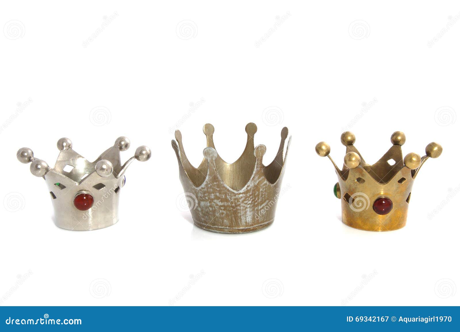 Three crowns in a row stock image. Image of beauty, render - 69342167