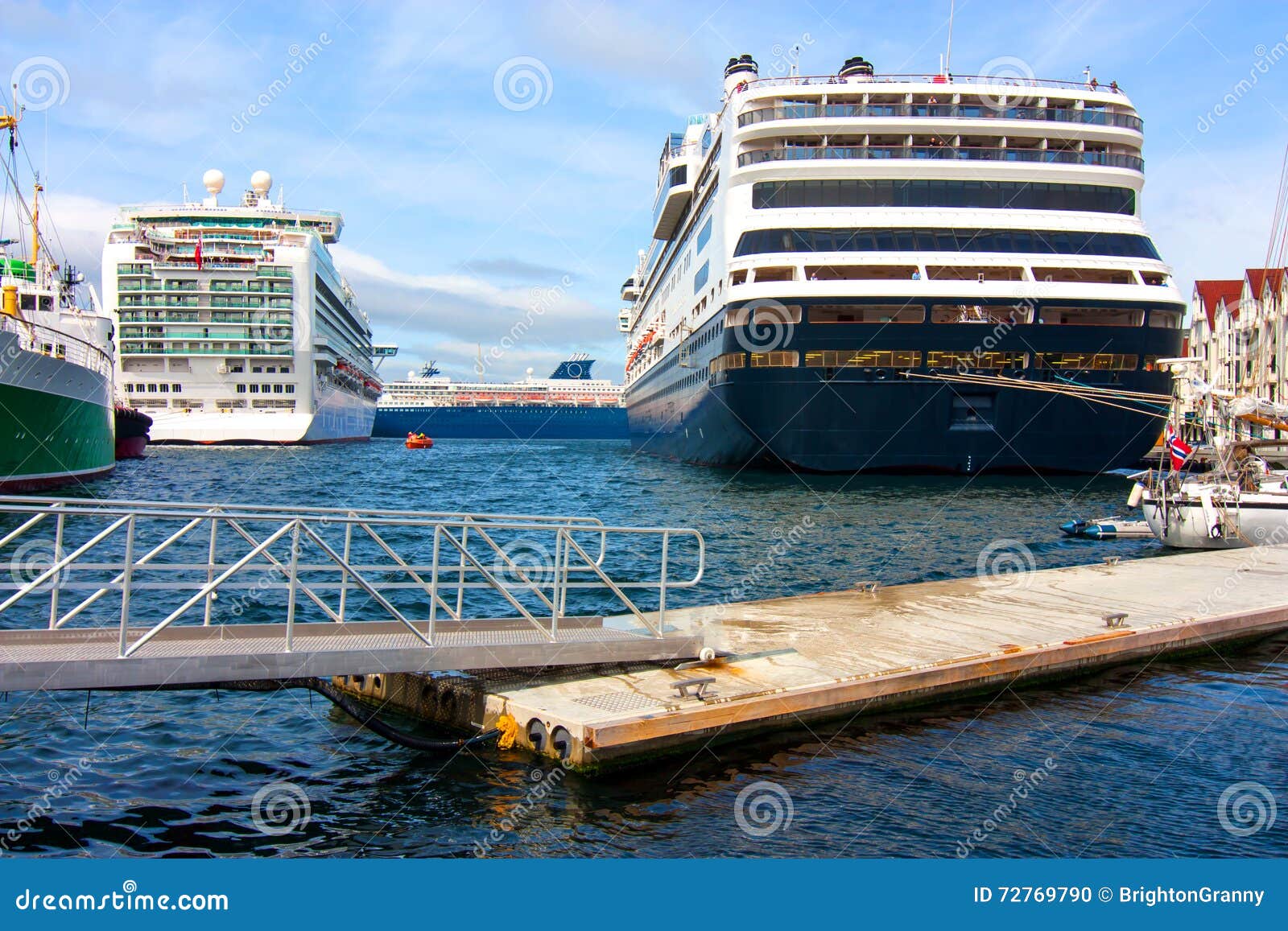 Three cruise ships stock photo. Image of holiday, outdoor - 72769790