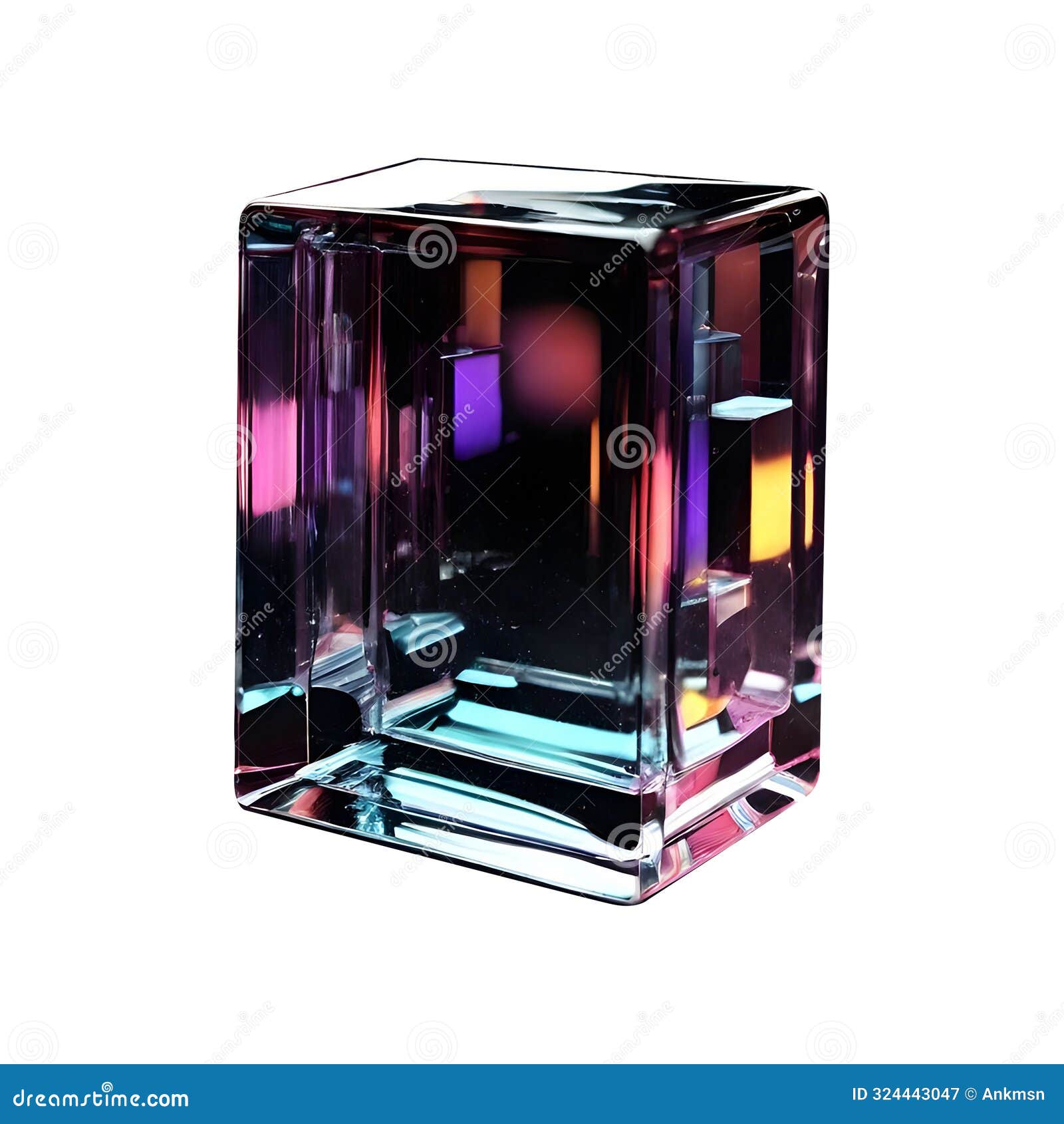 Close Up of Three Glass Blocks on a Table. Generative AI Stock ...