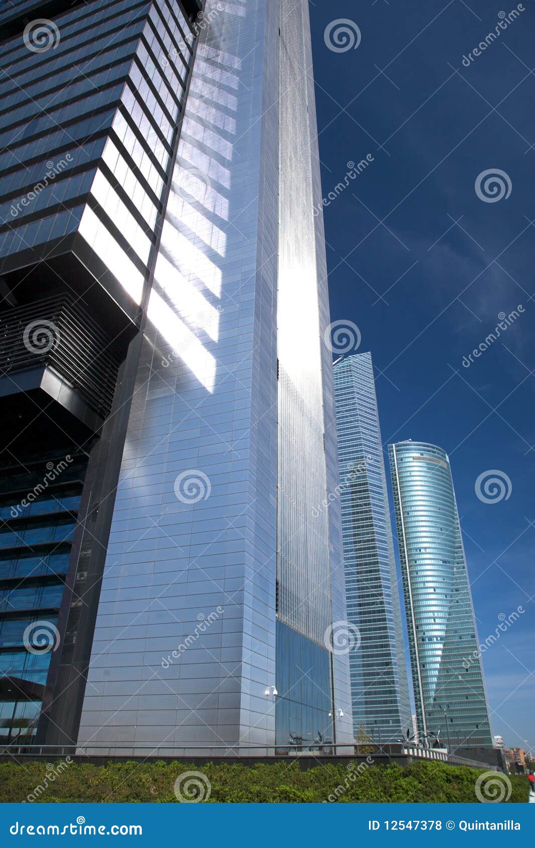 Three crystal towers stock photo. Image of reflect, window - 12547378