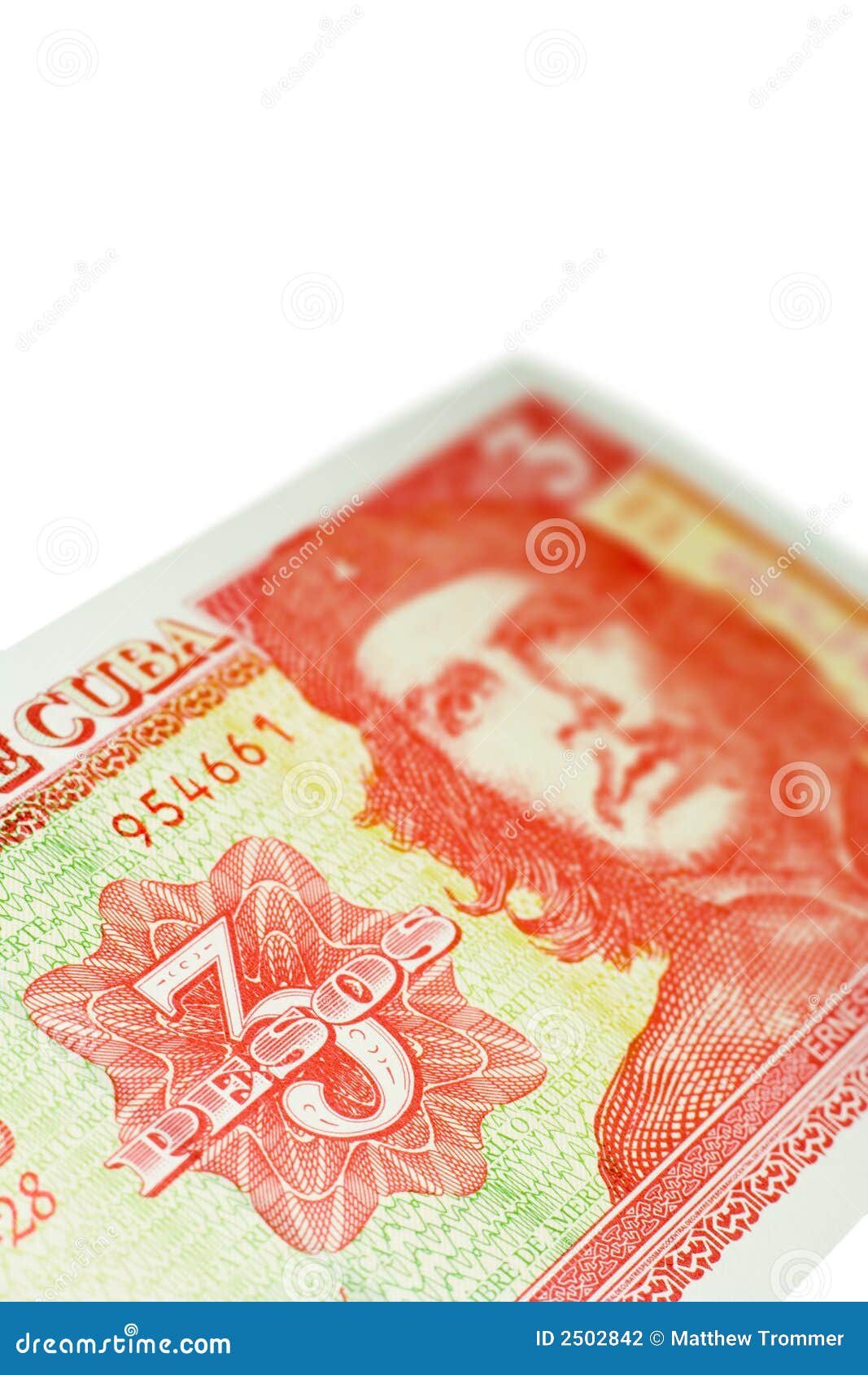 Three Cuban Pesos stock photo. Image of finance, white - 2502842