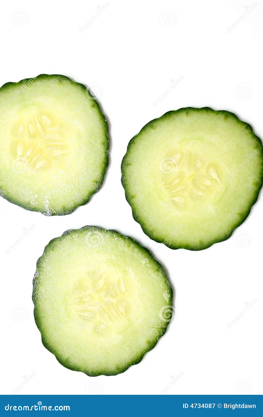 Three cucumber slices stock image. Image of cook, cucumber - 4734087