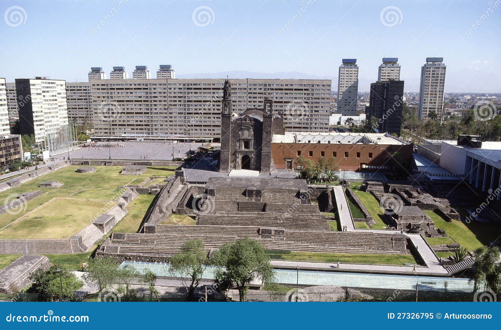 Three culture square stock image. Image of plaza, pyramid - 27326795