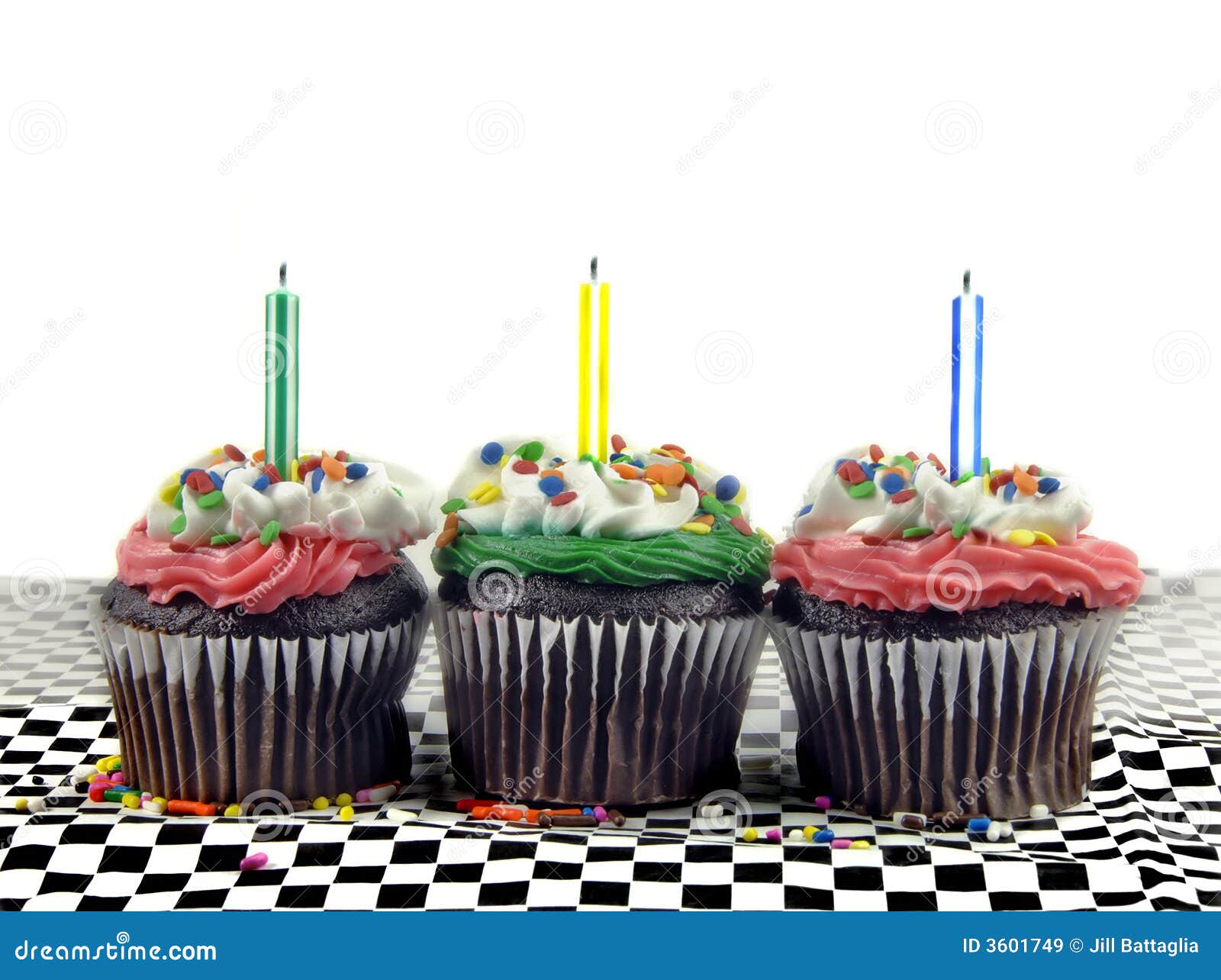 Three Cupcakes stock image. Image of snack, celebration - 3601749