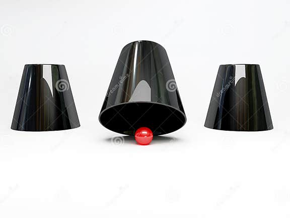 Three cups stock illustration. Illustration of hide, rendering - 5993961