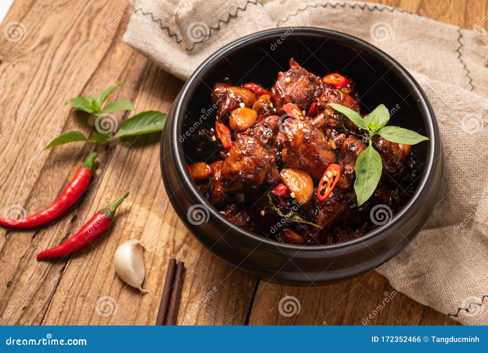 Three cups chicken dish stock photo. Image of cups, home - 172352466