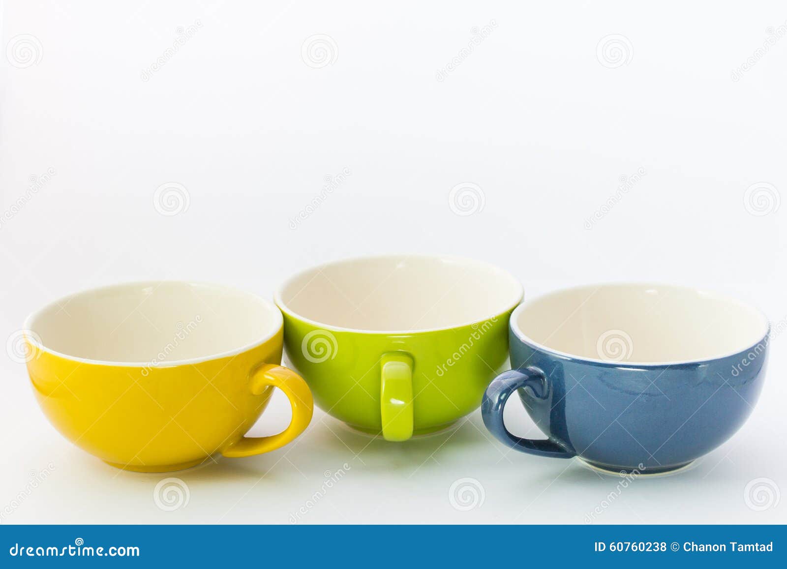 Three Cups Color of Coffee. Stock Photo - Image of coffee, espresso ...