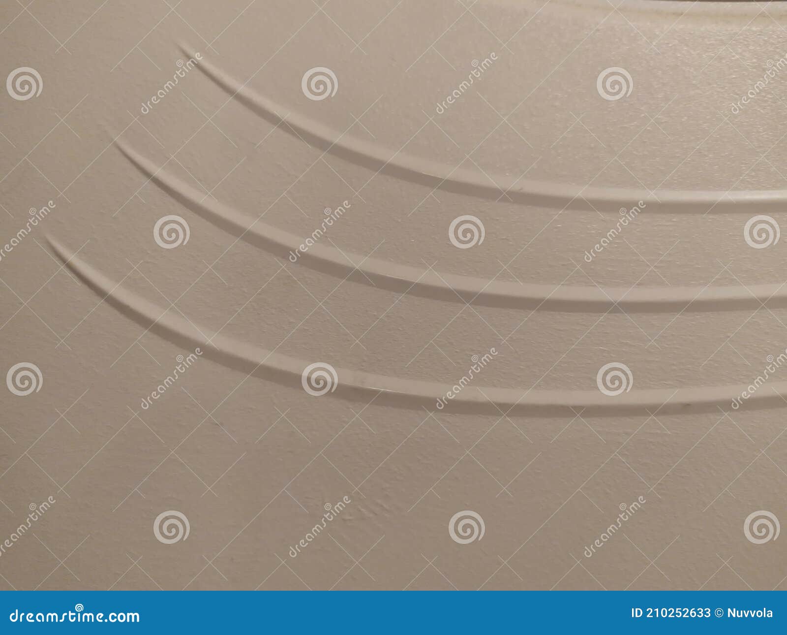 Three Curved Lines on a Wall, Abstract Geometric Background Stock Image ...