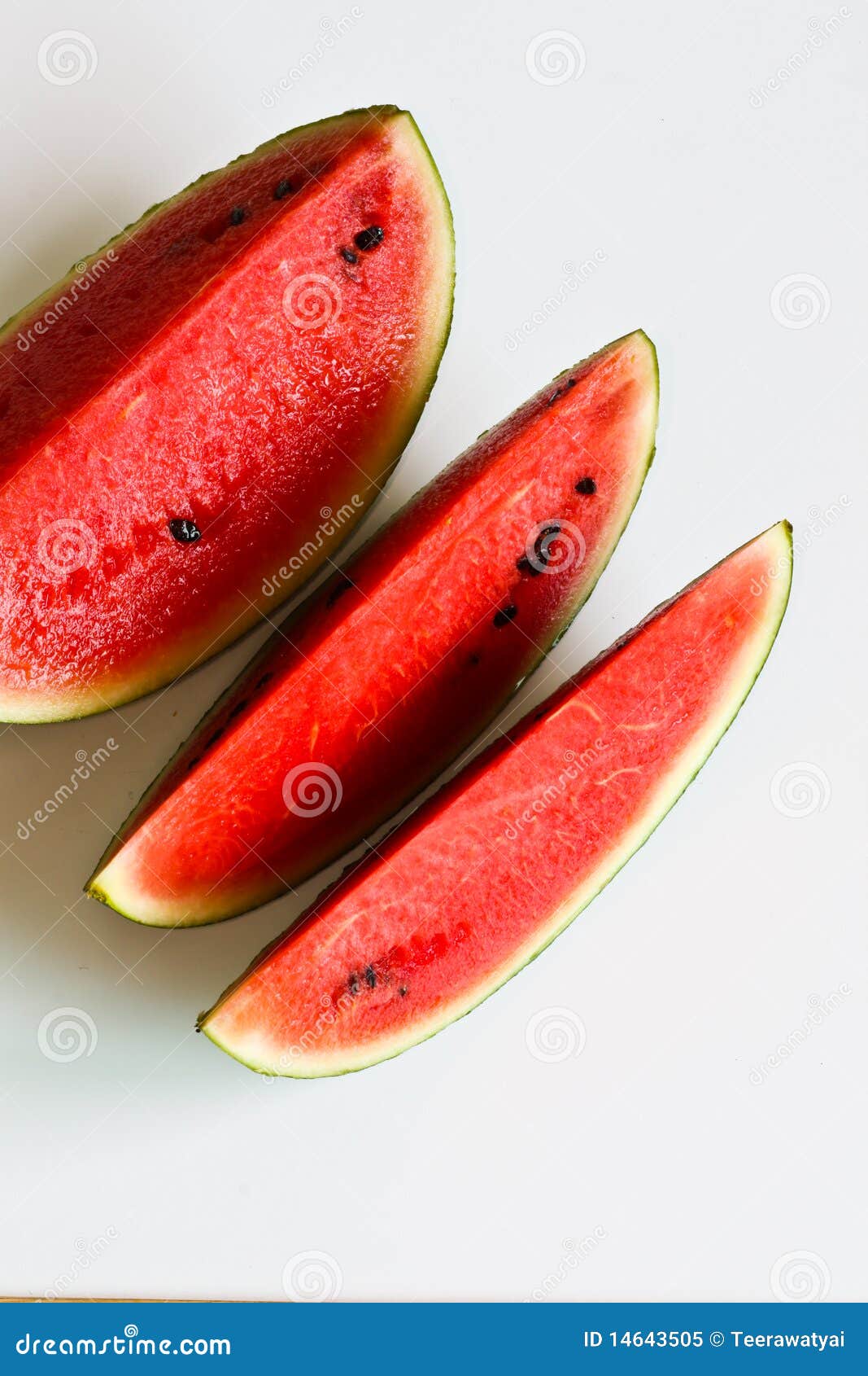 Three cut watermelon stock image. Image of ripe, melon - 14643505