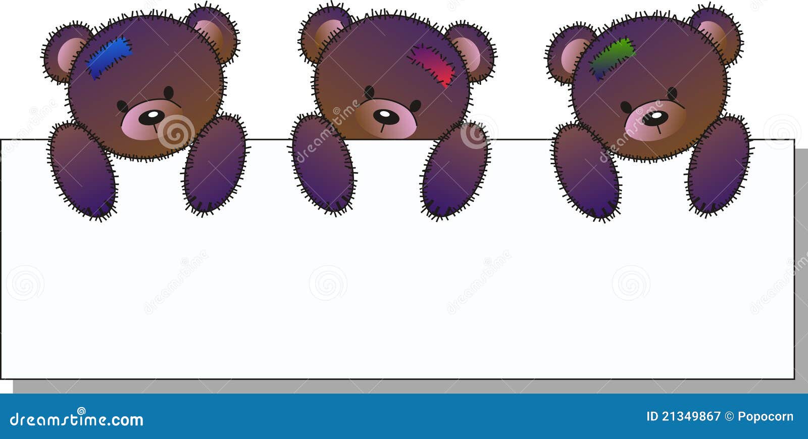 Three cute bears stock vector. Illustration of communicate - 21349867