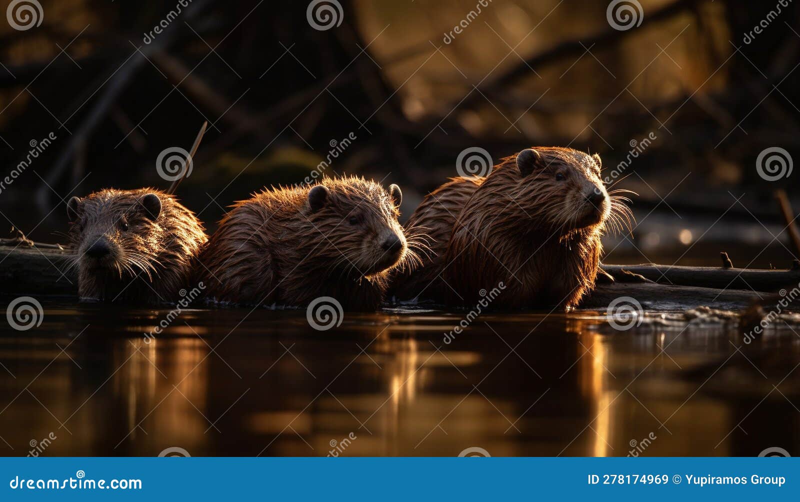 Cute Beavers Cartoon | CartoonDealer.com #145028871