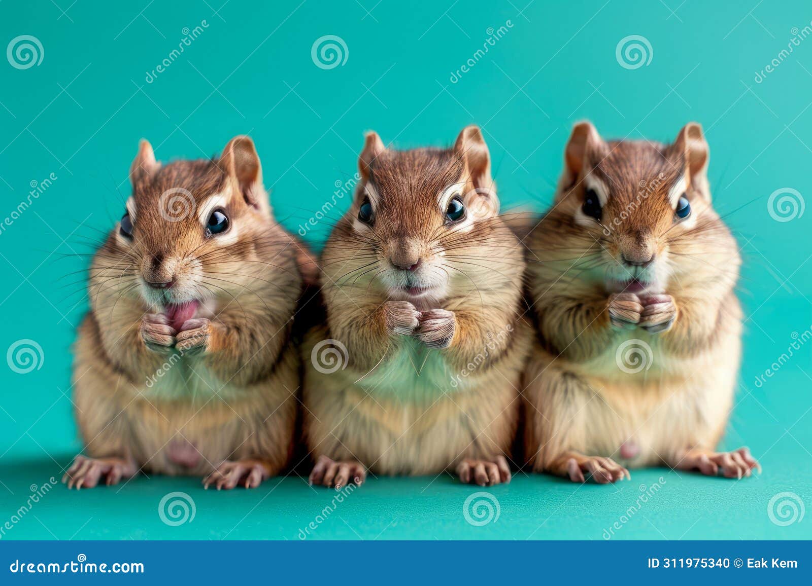 Two Chipmunks Eating Nuts From A Tiny Pot. Royalty-Free Stock Image ...
