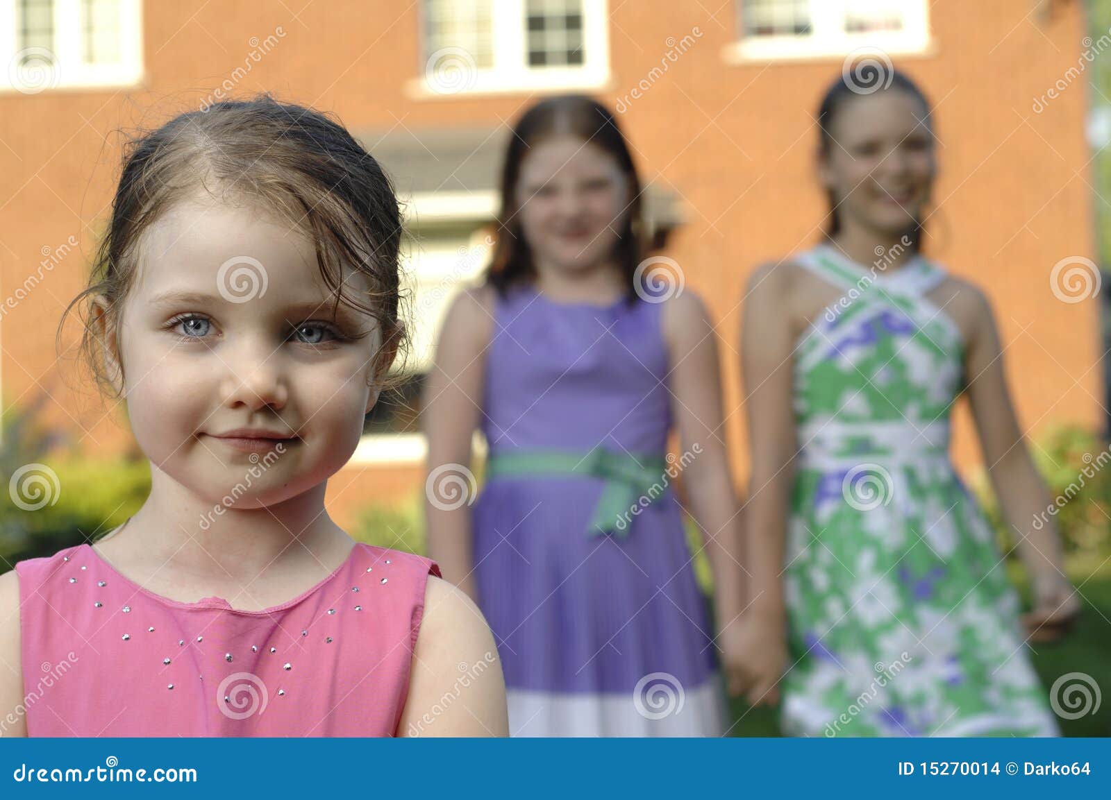 Three cute girls stock photo. Image of girls, enjoyment - 15270014