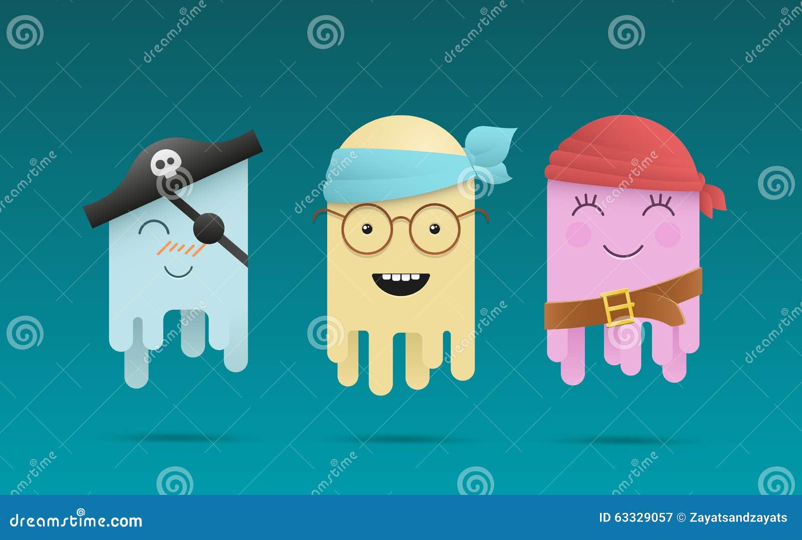 A Group Of Octopuses Dancing In Unison Underwater, Creating A ...