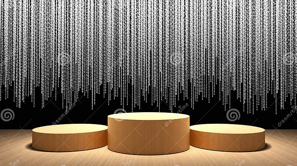 Three Cylindrical Platforms Against a Stark, Monochromatic Backdrop ...