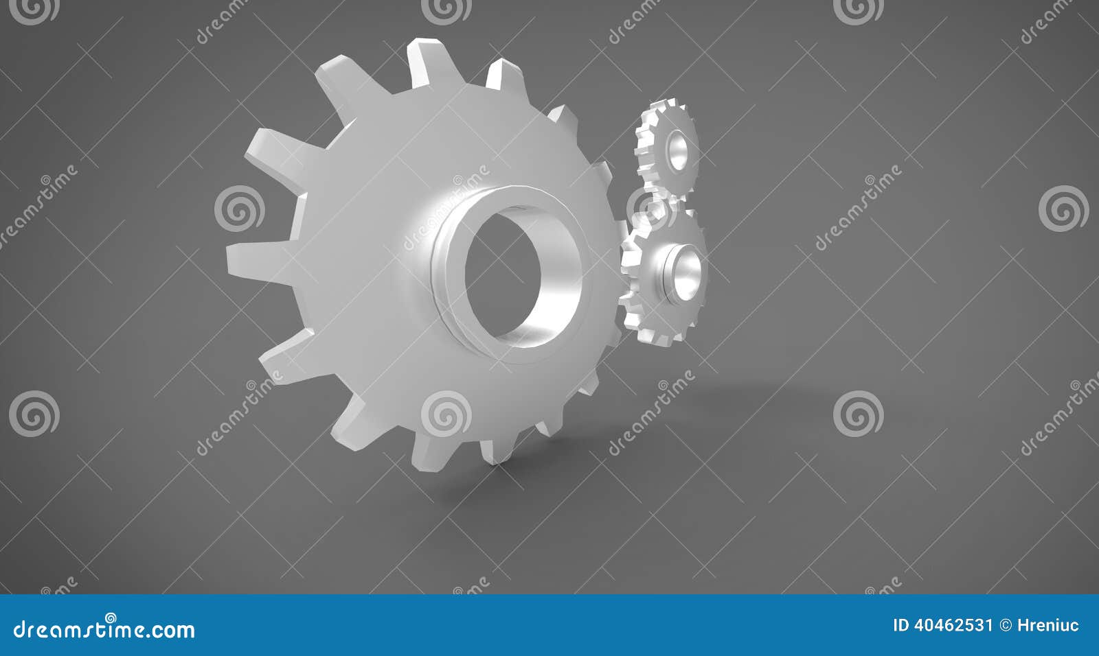 Three 3d Cogs Grey Background Stock Illustrations – 8 Three 3d Cogs ...