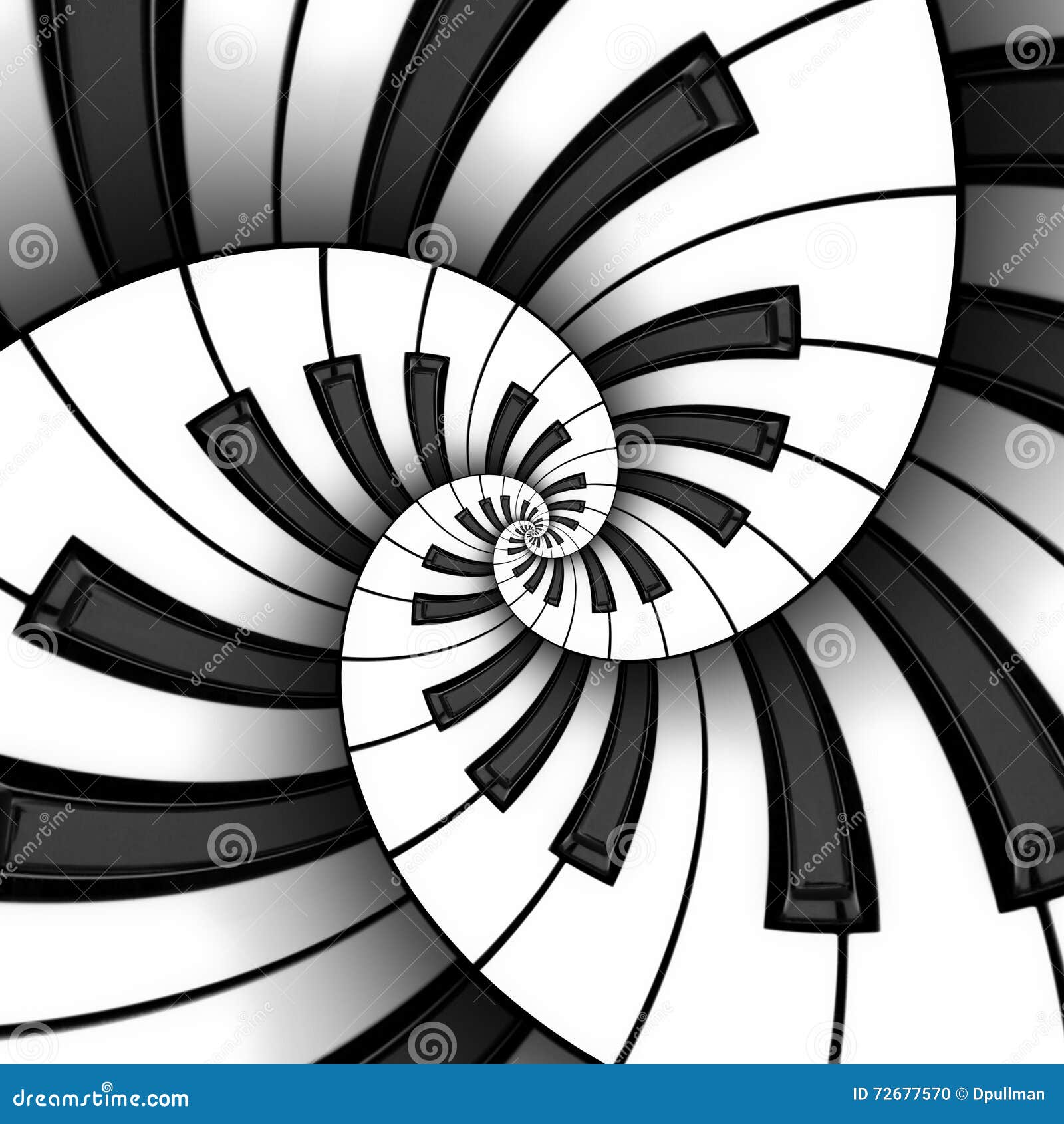 Three 3D Keyboard Spirals stock illustration. Illustration of classical ...