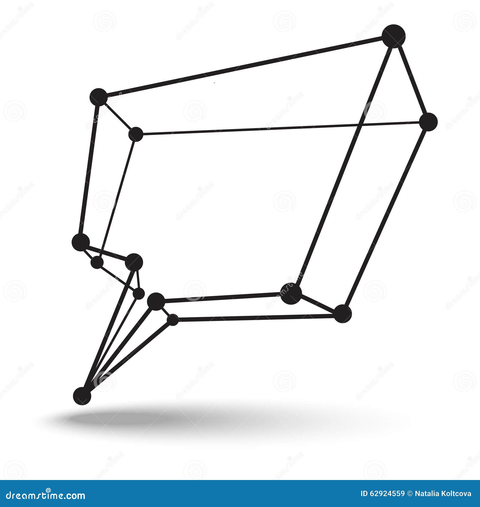 Three-d Speech Bubble for Your Message Stock Vector - Illustration of ...