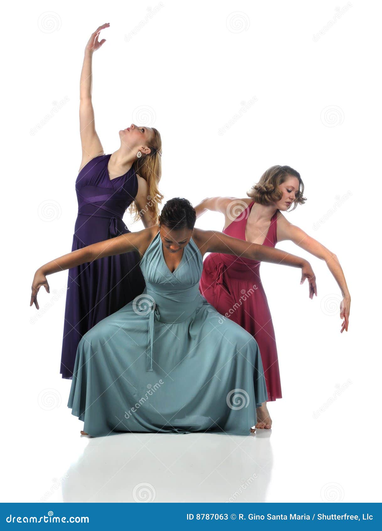 Three Dancers In National Spanish Costumes Royalty-Free Stock ...