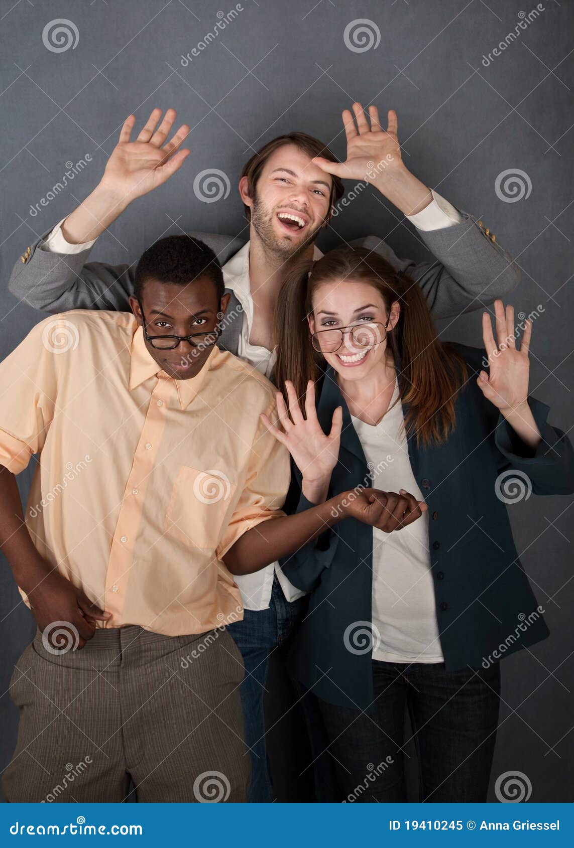 Three Dancing Nerds stock image. Image of face, four - 19410245