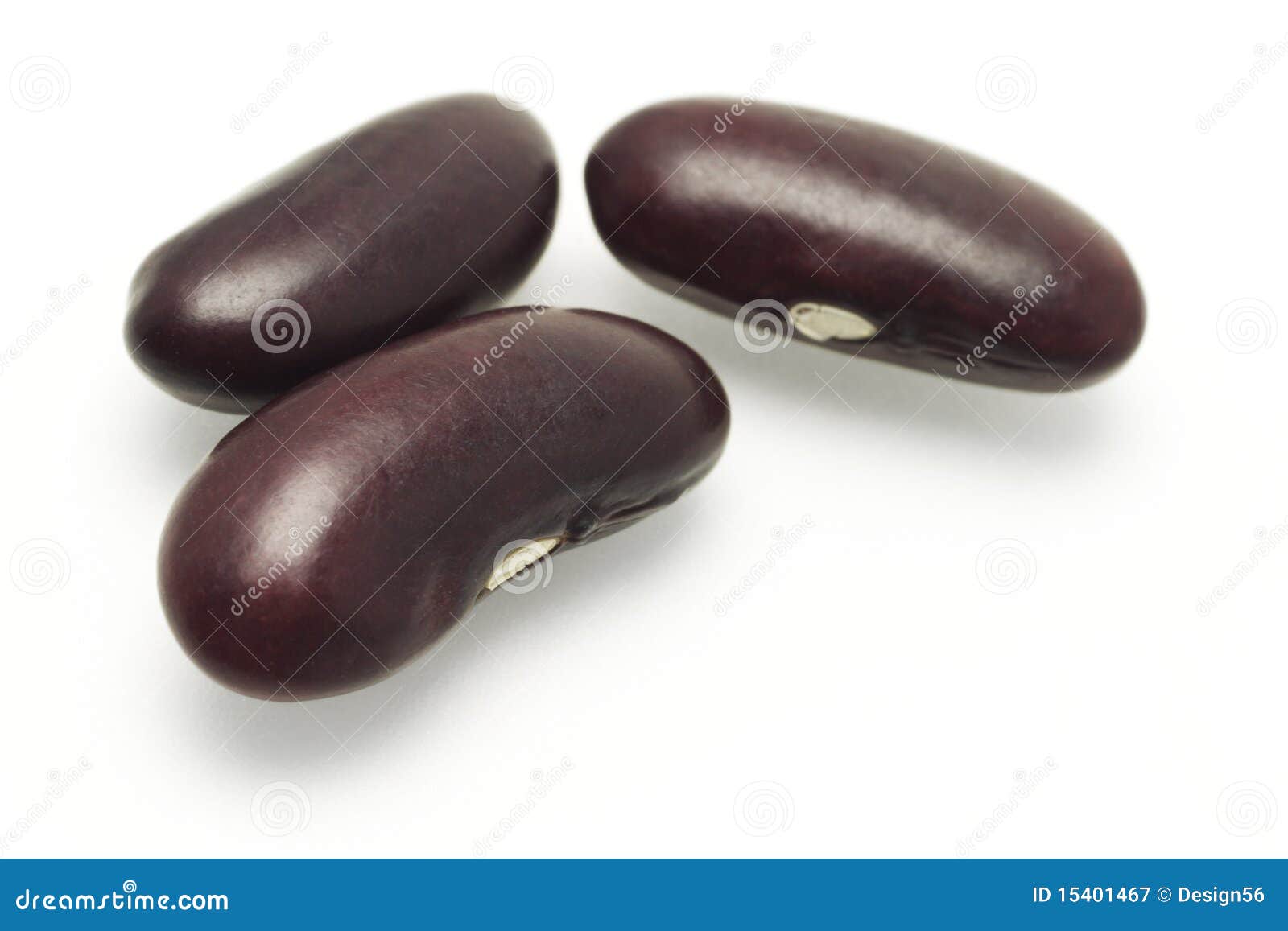 Three Dark Red Kidney Beans Stock Image - Image of vegetable ...