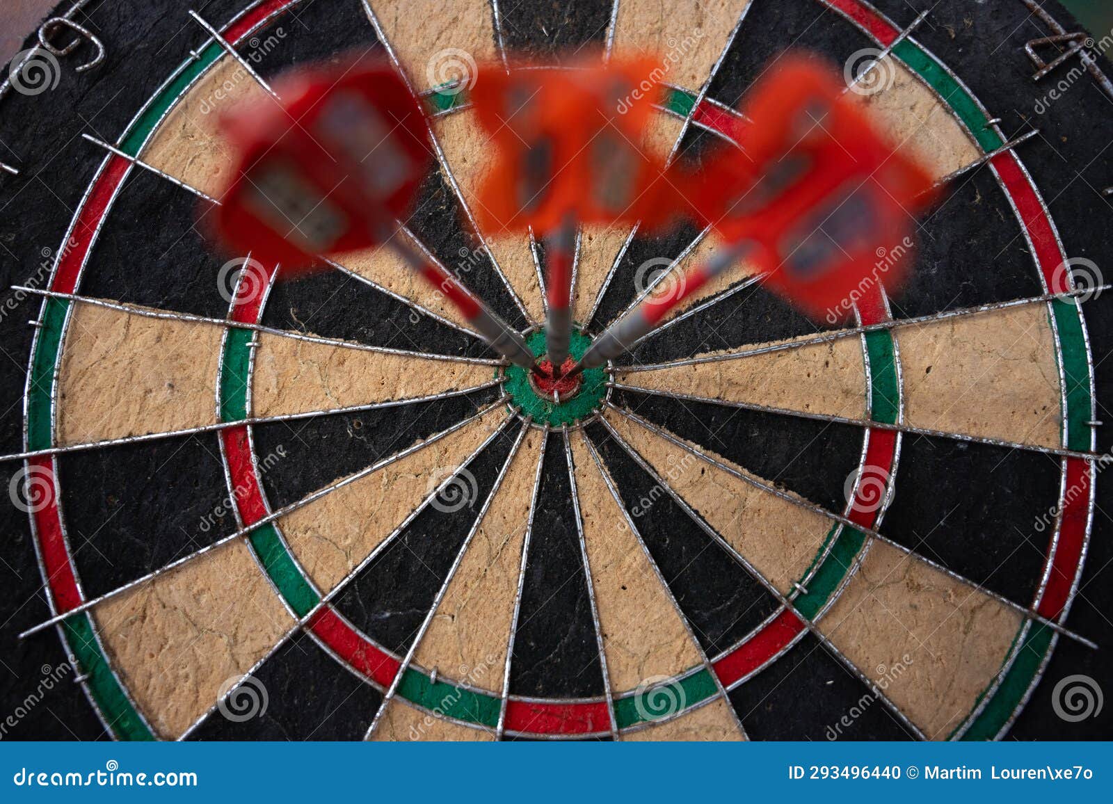 Shot of a Bullseye on a Dart Board Stock Photo - Image of recreation ...