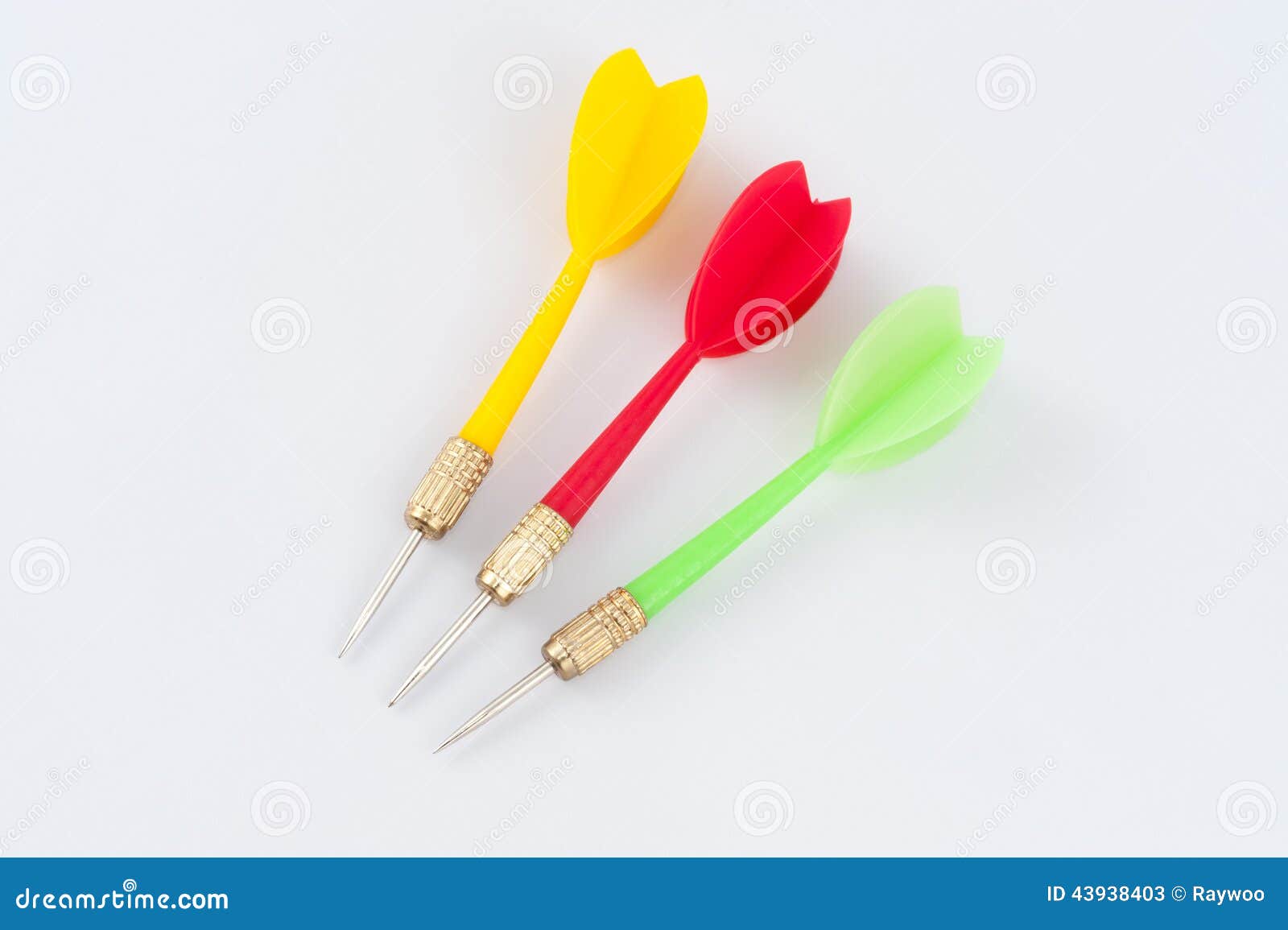 Three darts stock image. Image of metallic, yellow, series - 43938403