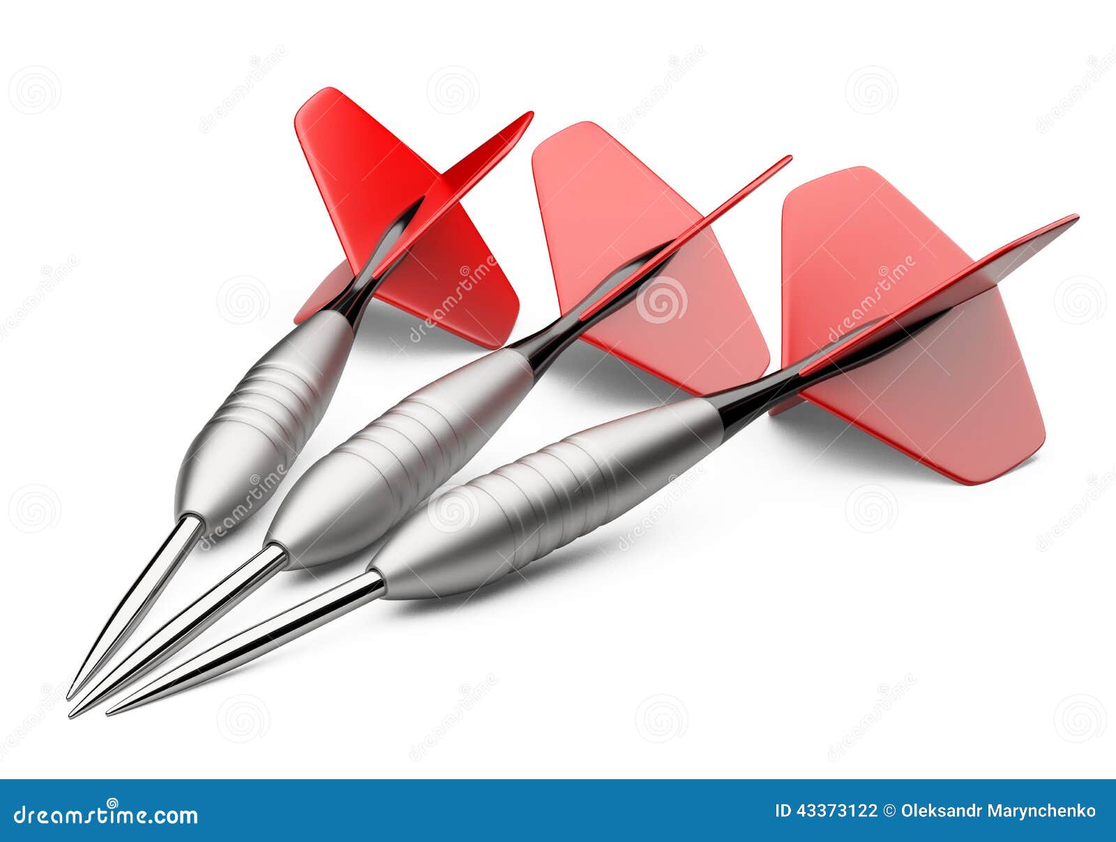 Three Darts on a White Background Stock Illustration - Illustration of ...