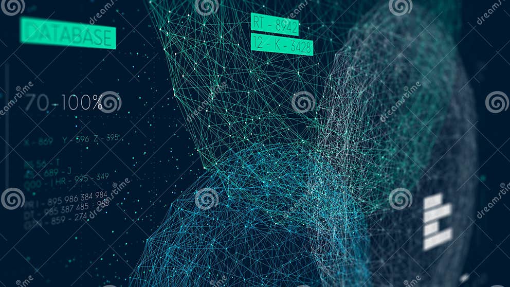 Three Databases, Data Analysis and Sorting, Digital Information Field, High Technology, Monitor ...