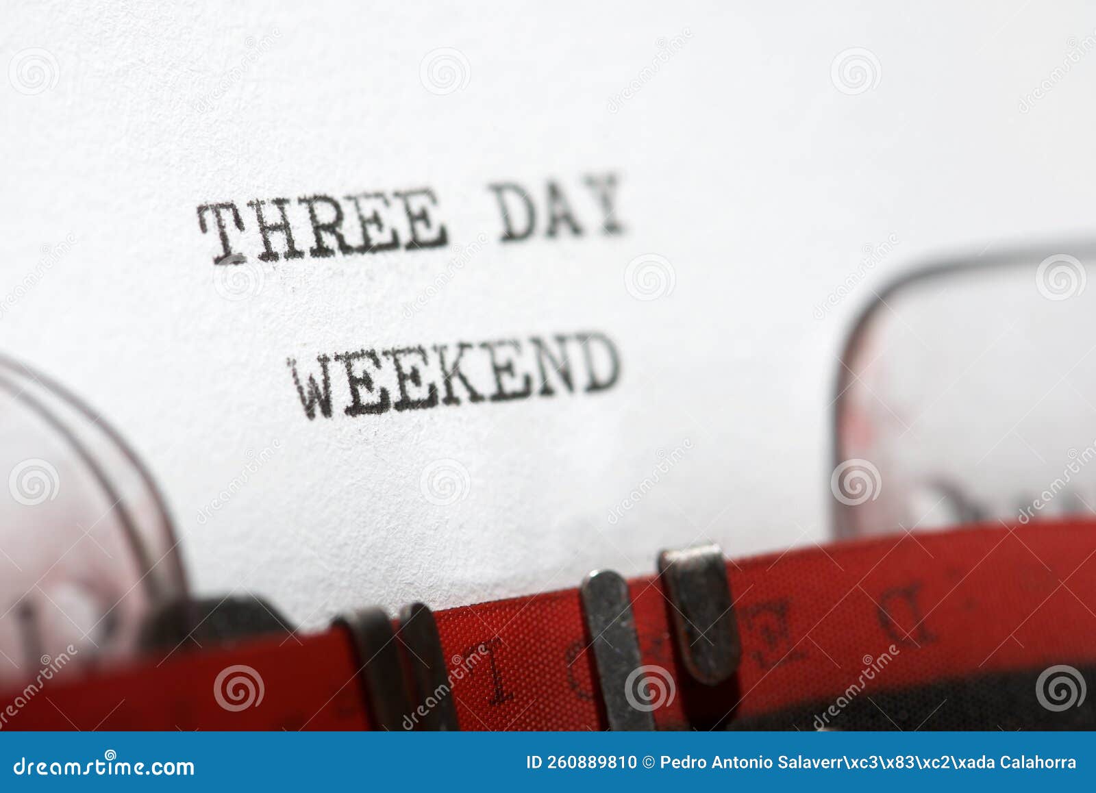 Three day weekend concept stock photo. Image of retro - 260889810