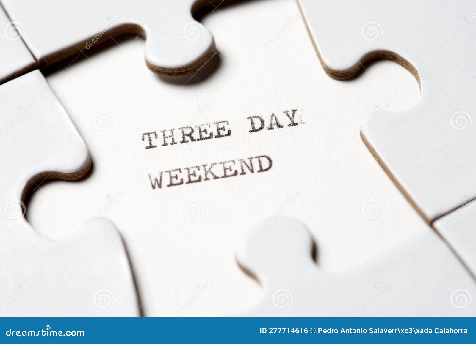 Three Day Weekend Concept View Stock Photo - Image of idea, pieces ...
