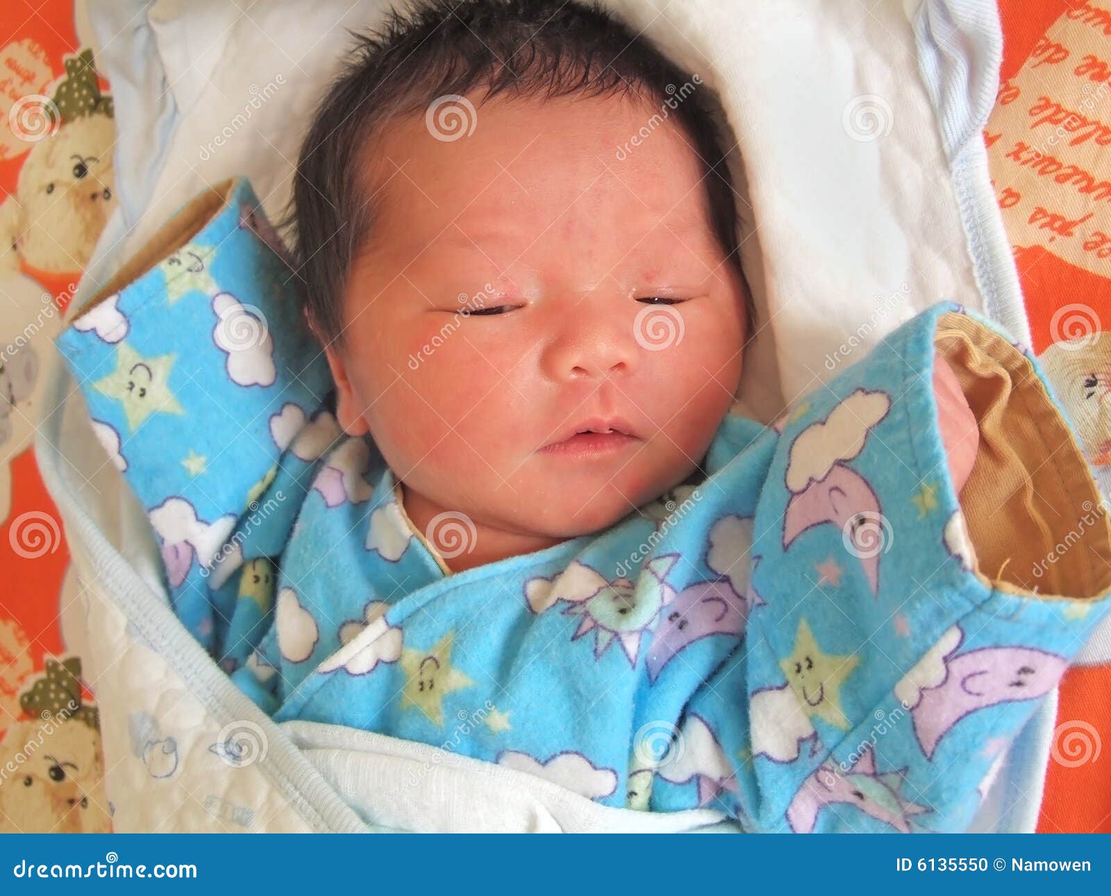 Three Days Infant stock photo. Image of bedspread, cloth - 6135550