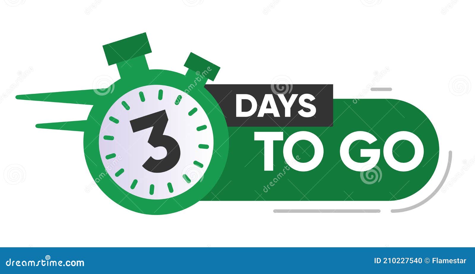 Three Days Left Icon. 3 Days To Go Stock Vector - Illustration of ...