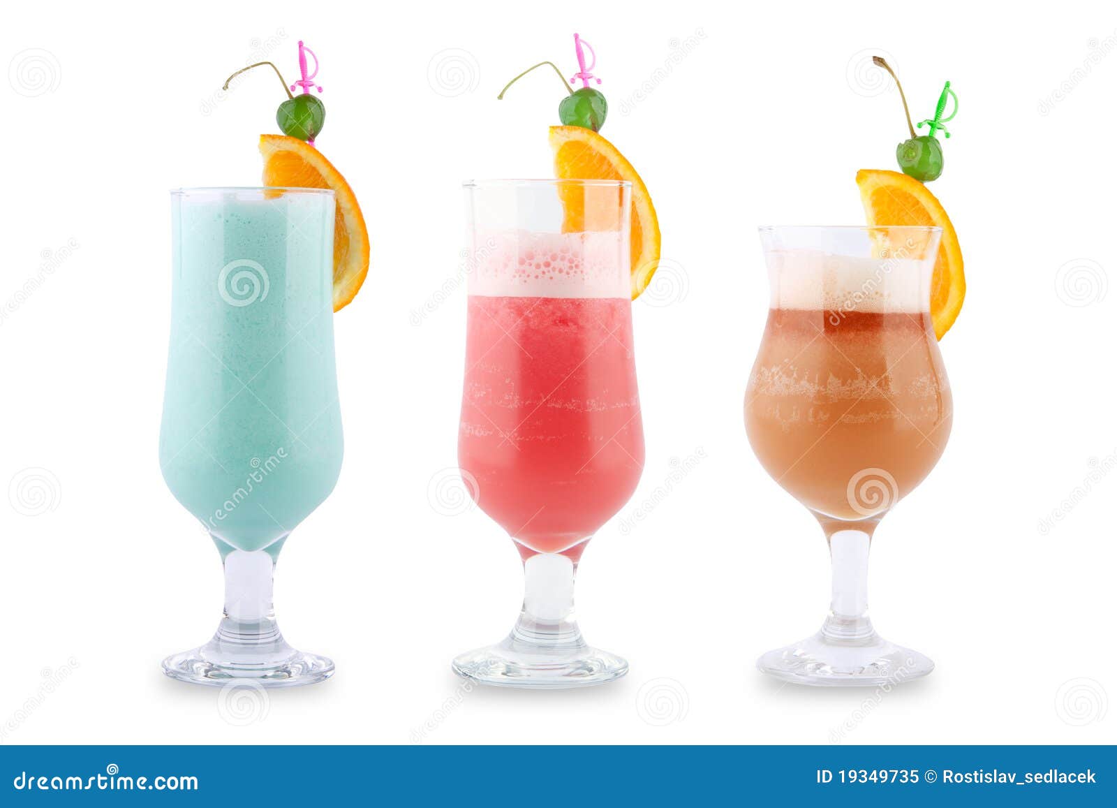 Three decorative cocktails stock image. Image of juicy - 19349735