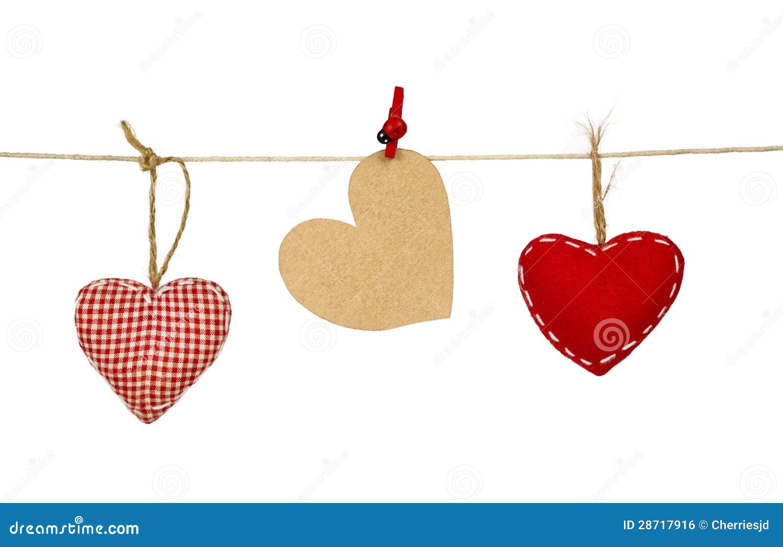 Three decorative hearts stock photo. Image of background - 28717916