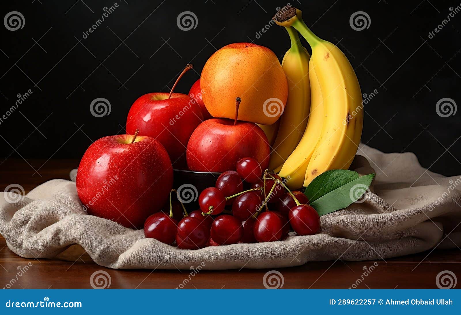 Three Delicious Fruits in One List. Generative by Ai Stock Illustration ...