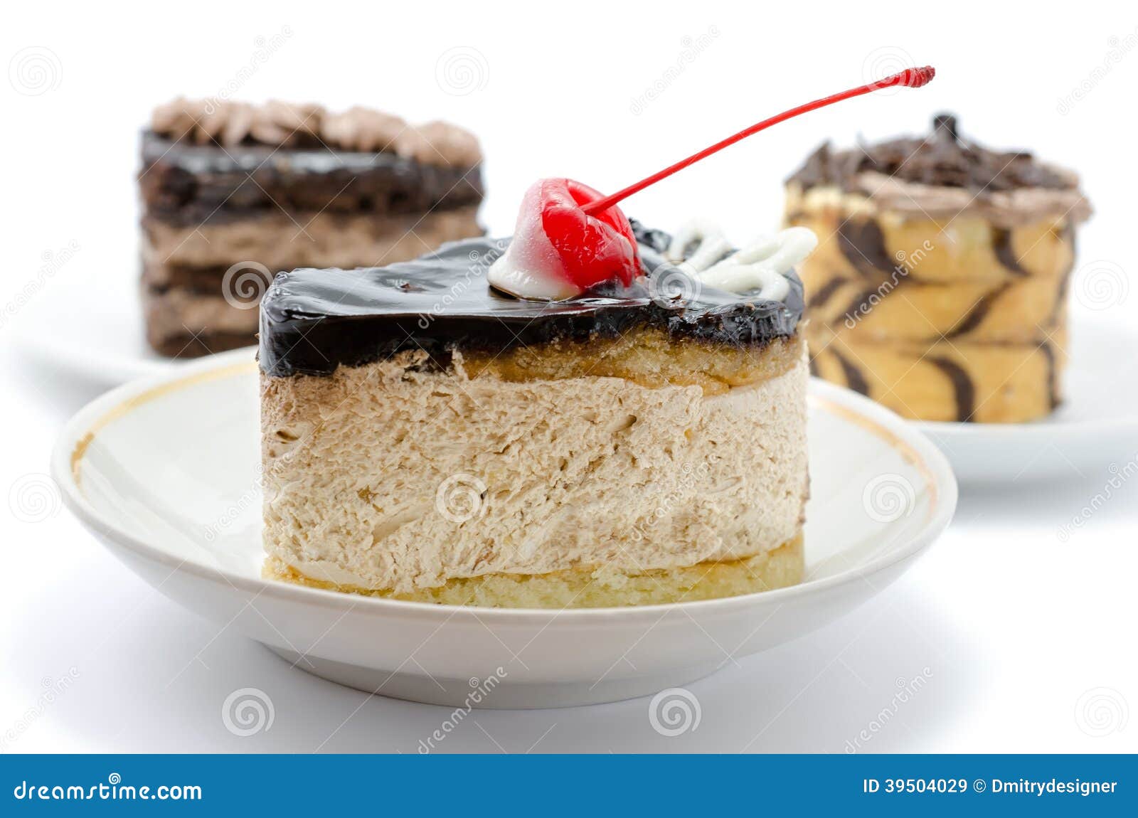 Three delicious pastries stock image. Image of fruit - 39504029