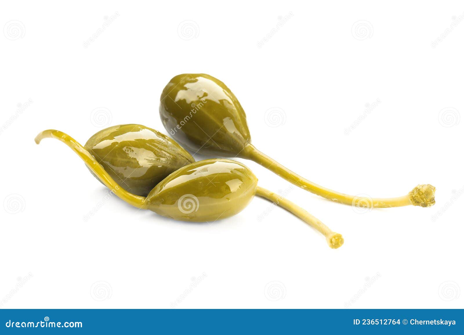 Three Delicious Pickled Capers on White Background Stock Photo - Image ...