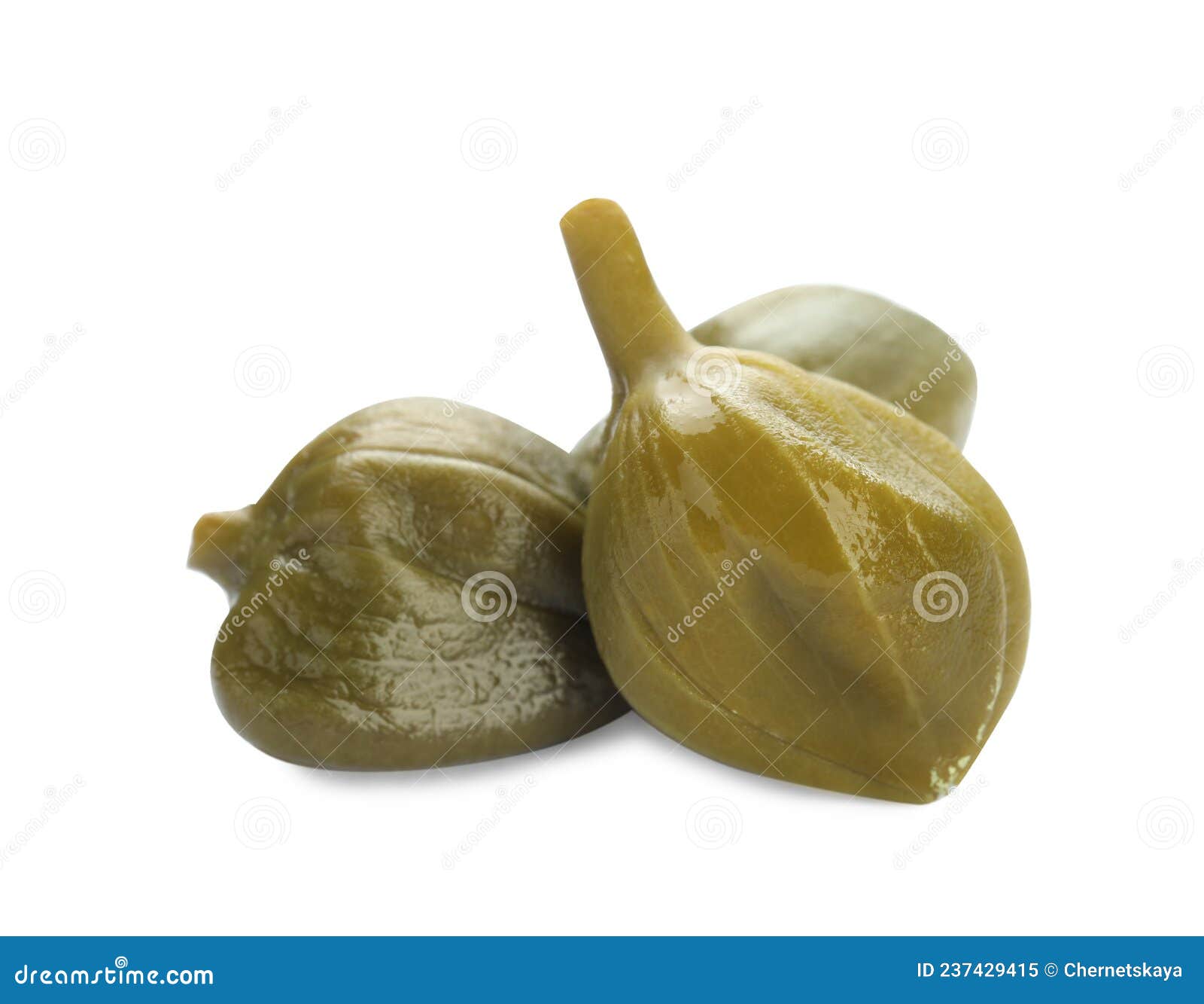Three Delicious Pickled Capers on White Background Stock Image - Image ...
