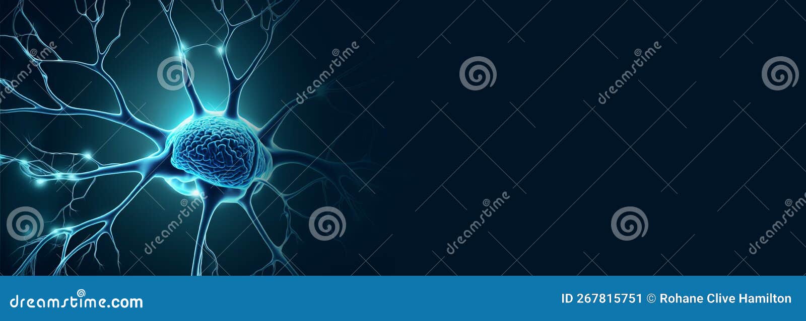 Neurons and Synapse Like Stuctures Depicting Brain Chemistry, Generative AI Stock Illustration ...