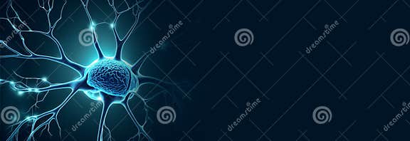 Neurons and Synapse Like Stuctures Depicting Brain Chemistry, Generative AI Stock Illustration ...
