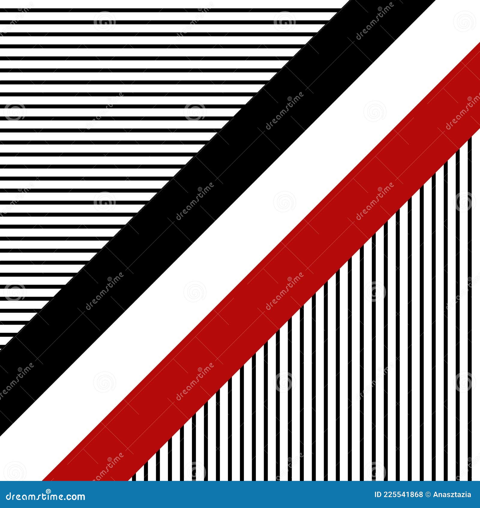 Three Diagonal Stripes on Black and White Background Stock Illustration ...