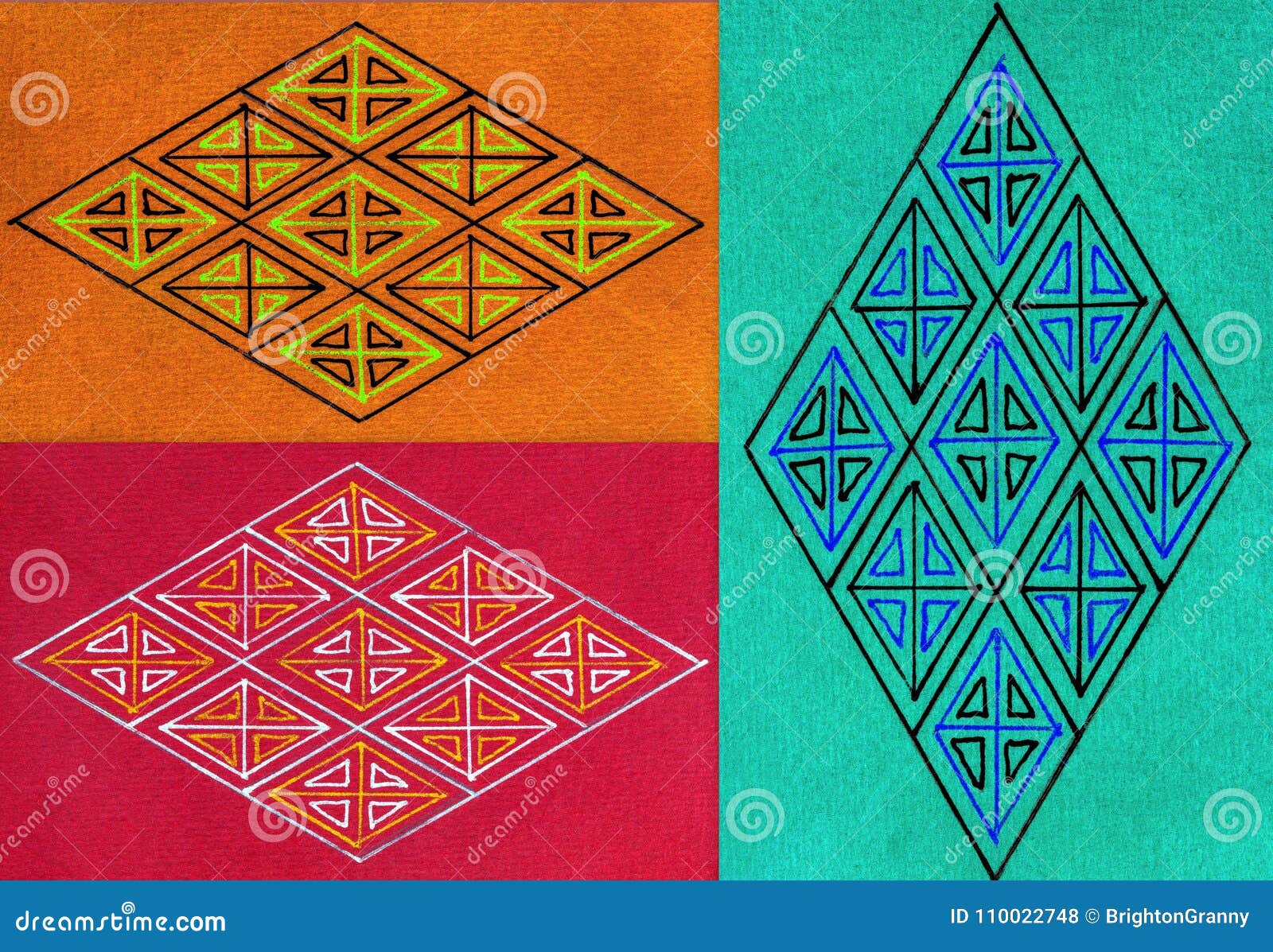 Three diamond collage stock illustration. Illustration of illustrated ...